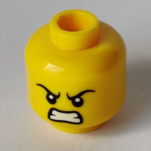 LEGO PART 3626cpr9672 Minifig Head, Happy Open Mouth / Angry with ...