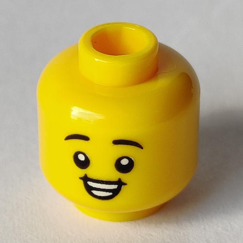 LEGO PART 3626cpr9674 Minifig Head Popcorn Costume, Crooked Cloed Mouth ...