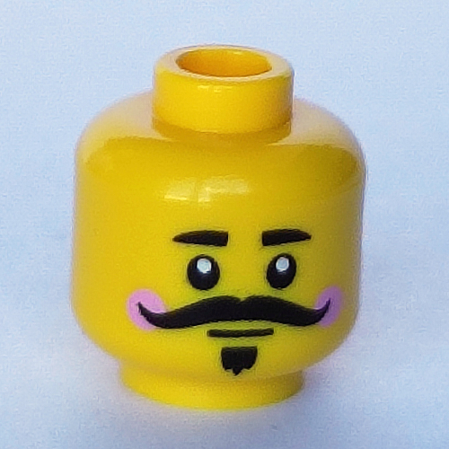 LEGO PART 3626cpr9679 Minifig Head Nutcracker, Bright Pink Cheeks ...
