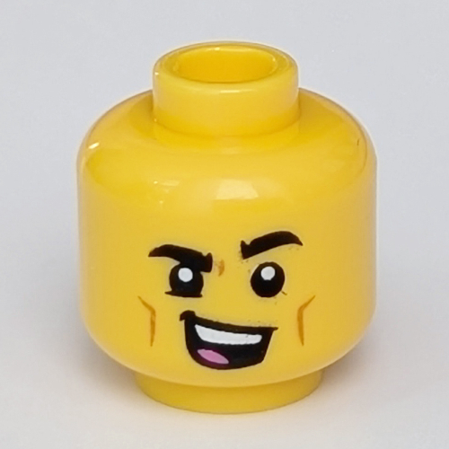 LEGO PART 3626cpr9732 Minifig Head Cheeky, Open Mouth Singing, Lowered ...