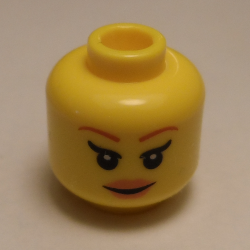LEGO PART 3626cpr9782 Minifig Head, Reddish Brown Eyebrows, Red Lips ...