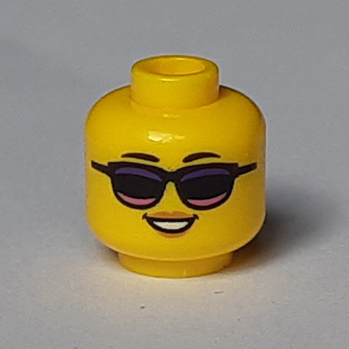 LEGO PART 3626cpr9797 Minifig Head, Peach Lips, Open Mouth Smile ...