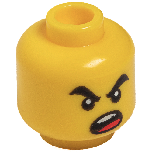 LEGO PART 3626cpr9836 Minifig Head Monkie Kid, Angry / Scared with Open ...