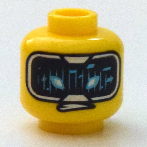 LEGO PART 3626cpr9861 Minifig Head Cole, Eyebrows, Open Mouth / HUD ...