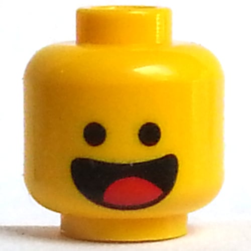 LEGO PART 3626cpr9895 Minifig Head Benny, Dual Sided, Smile with Tongue ...