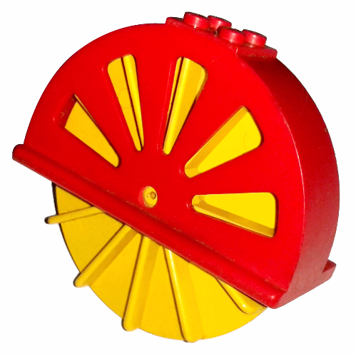LEGO PART 4788c01 Fabuland, Waterwheel in Red Wheel-Holder ...
