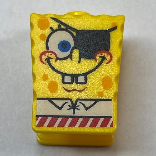 LEGO PART 54872pr0011 Minifig Head Special, SpongeBob with Eyepatch ...