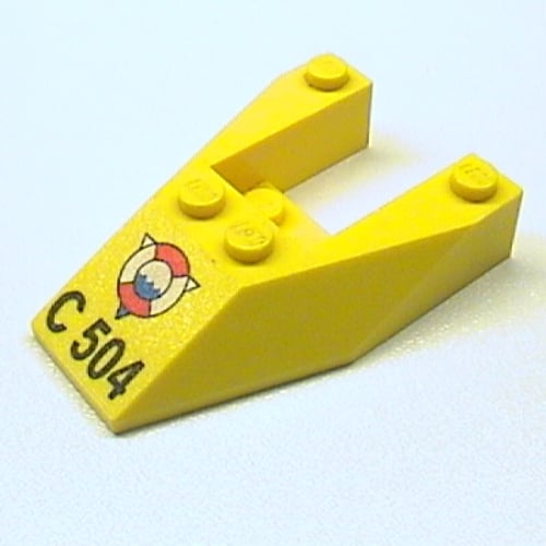 LEGO PART 6153apr0004 Wedge Sloped 6 x 4 Cutout, No Stud Notches with ...