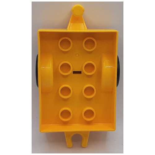 LEGO PART 6505c01 Duplo Trailer with Hitch Ends and Yellow Wheels ...