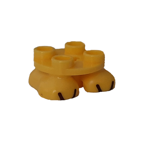 LEGO PART 66858pr0001 Feet, 2 x 2 x 2/3 with 4 Studs on Top and Black ...