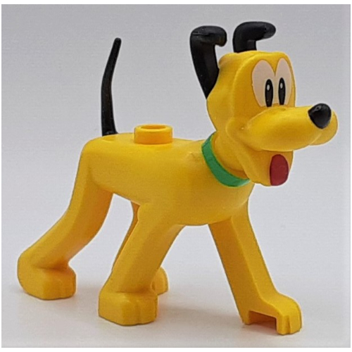 LEGO PART 73848pr0001 Animal, Dog, Pluto with Green Collar, Black Ears ...