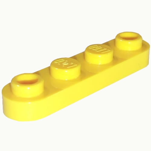 LEGO PART 77845 Plate Special 1 x 4 Rounded with 2 Open Studs ...