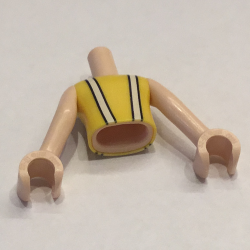 LEGO PART 92456c01pr0351 Minidoll Torso Girl, White Apron, Yellow Trim ...