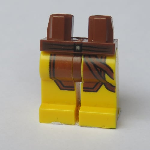LEGO PART 970c01pr0730 Hips and Yellow Legs with Reddish Brown ...