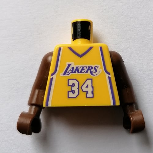 LEGO PART 973b16pr0152 Torso Basketball Jersey, Los Angeles Lakers '34 ...