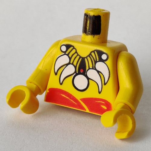 LEGO PART 973c01h01pr0063 Torso Bare Chest with Bone Necklace Print ...