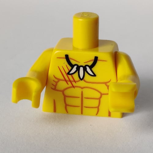 LEGO PART 973c01h01pr2034 Torso Bare Chest with Muscles and Tooth ...