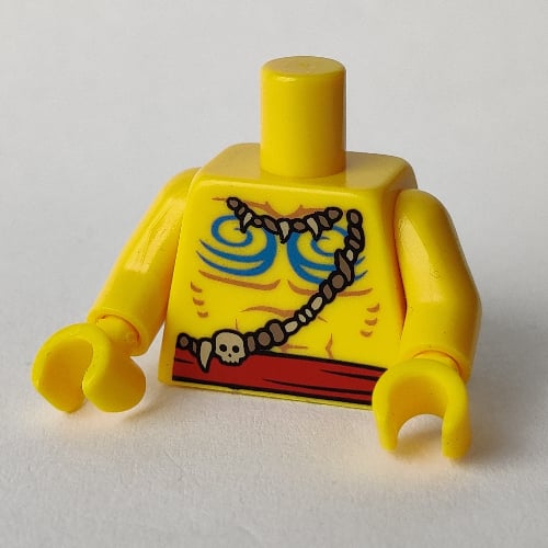 LEGO PART 973c01h01pr2419 Torso Bare Chest with Muscles Outline, Blue ...