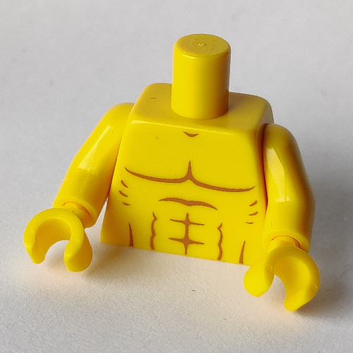 LEGO PART 973c01h01pr2754 Torso Bare Chest with Muscles Outline, No ...