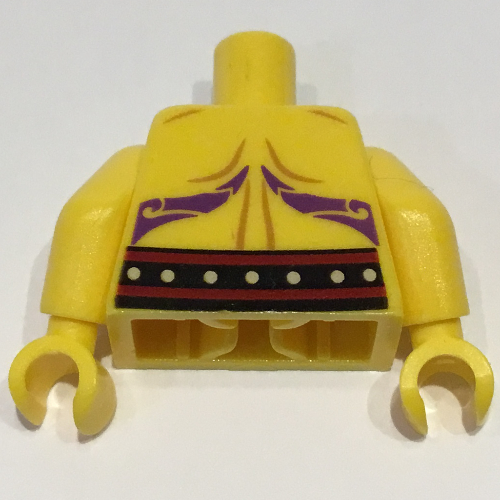 LEGO PART 973c01h01pr2852 Torso Bare Chest with Muscles and Purple ...