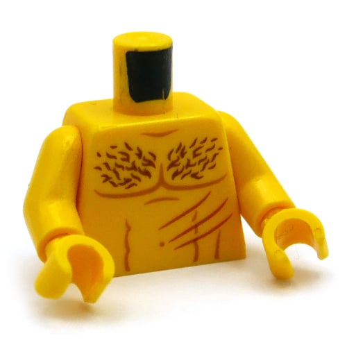 LEGO PART 973c01h01pr4112 Torso Bare Chest with Muscles Outline and ...