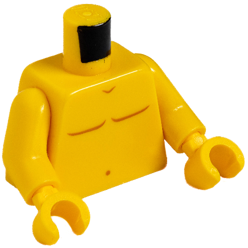 LEGO PART 973c01h01pr6092 Torso Bare Chest with Dark Orange Body Lines ...