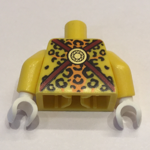 LEGO PART 973c01h27pr2675 Torso Bare Chest with Black Leopard Spots ...