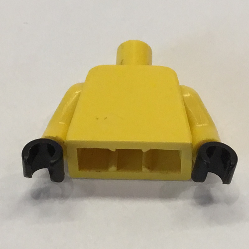 LEGO PART 973c01h03 Torso, Yellow Arms, Black Hands [Plain ...