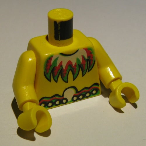 LEGO PART 973c01h01pr0062 Torso Bare Chest with Feather Necklace and ...