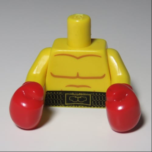 LEGO PART 97149pr0929 Torso Bare Chest with Body Lines, and Black ...