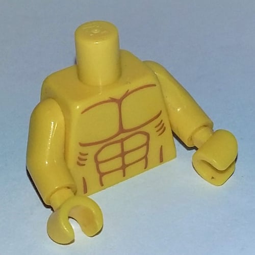 LEGO PART 973c01h01pr2030 Torso Bare Chest with Muscles and Ribs Print ...