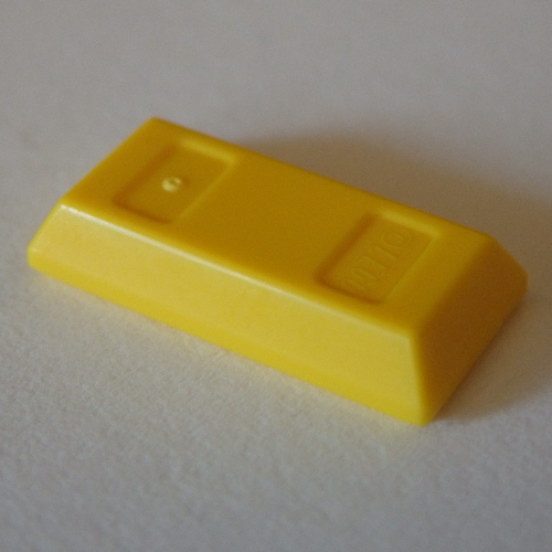 LEGO PART 99563 Tile Special 1 x 2 with Sloped Walls AKA Money / Gold ...
