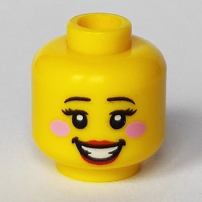 LEGO PART 3626cpr9665 Minifig Head Bumblebee Girl, Eyebrows, Eyelashes ...