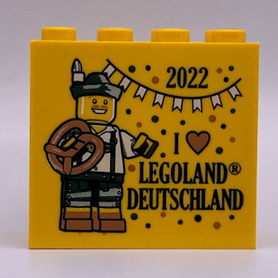 LEGO PART 30144pr9943 Brick 2 x 4 x 3 with '2022 I Heart LEGOLAND ...