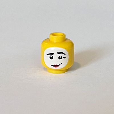 LEGO PART 28621pr9911 Minifig Head, White Face Paint, Black Eyebrows ...