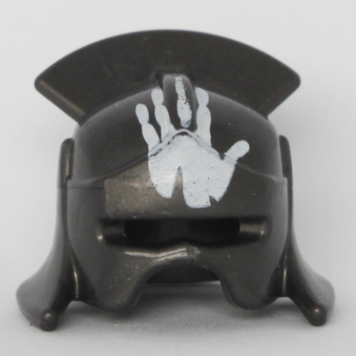 LEGO PART 10051pr0001 Helmet Castle with Lateral Comb and Handprint ...