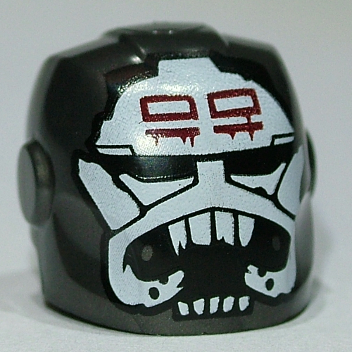 LEGO PART 28631pr0008 Helmet with Armor Plates and Ear Protectors with ...