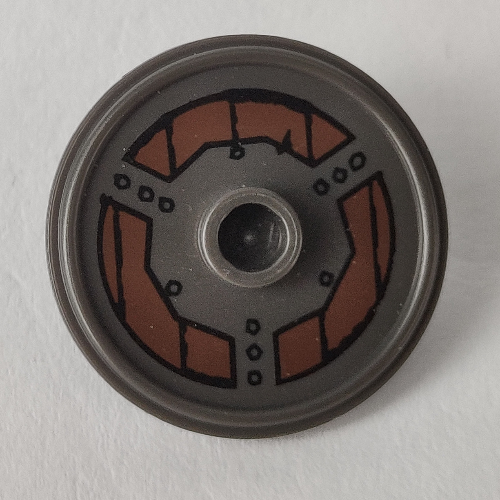 LEGO PART 91884pr0006 Shield Round with Stud and Raised Rim and Rivets ...