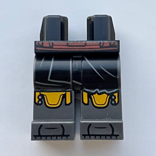 LEGO PART 970c75pr2184 Hips and Pearl Titanium Legs with Dark Brown ...