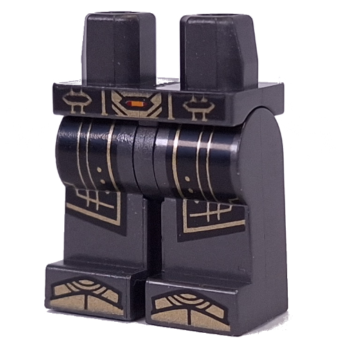 LEGO PART 970c75pr0001 Hips and Pearl Titanium Legs with Black Belt ...