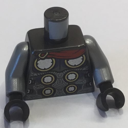 LEGO PART 973c30h03pr5052 Torso Armor with Gold Rings and Red Cape End ...