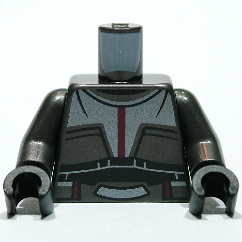 LEGO PART 973c75h03pr5227 Torso Clone Trooper Armor, Dark Red Stripe ...