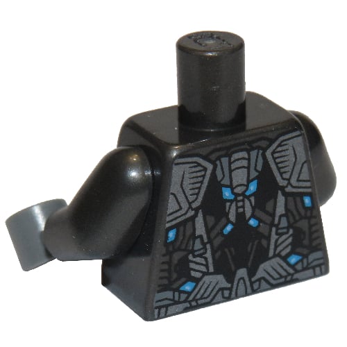 LEGO PART 973c75h12pr2968 Torso Armor Robot with Blue and Light Bluish ...