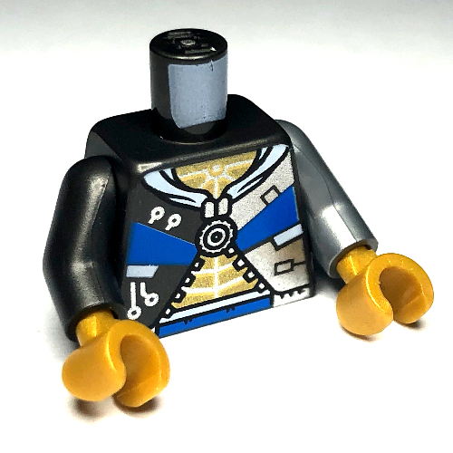 LEGO PART 973e102pr0001 Torso, Odd Arms, Jacket, Pearl Titanium and ...