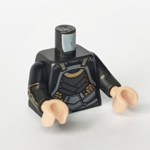 LEGO PART 973g03c75h02pr0001 Torso, Dual Molded Arms, Armor with Silver ...