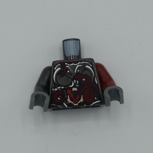 LEGO PART 973e061pr9880 Torso, Odd Arms, Armor, Red Snake and Clock ...