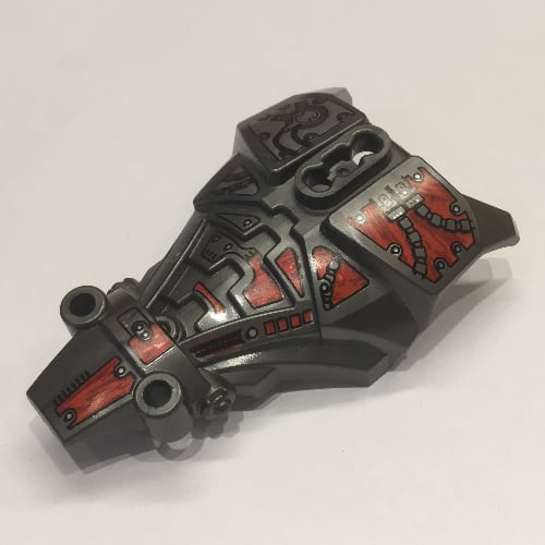 LEGO PART 98569pr0005 Large Figure Torso Cover, Armor with Silver and ...