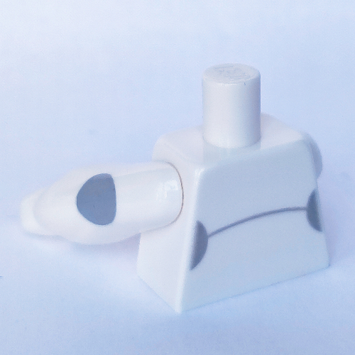 LEGO PART 102195c27pr0001 Minifig Torso with Light Bluish Grey Stripes ...