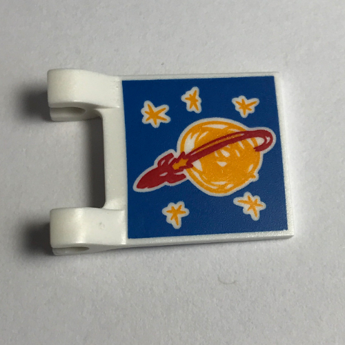 LEGO PART 11055pr0014 Flag 2 x 2 Square [Thick Clips] with Drawn ...