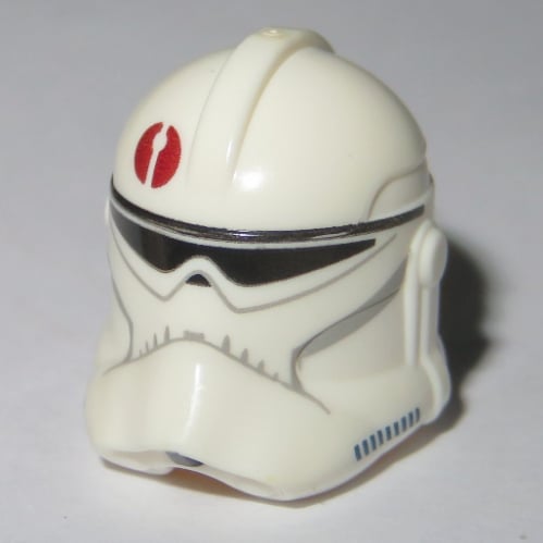 LEGO PART 11217pr0006 Helmet Clone Trooper Phase 2, Closed Front, Dark ...